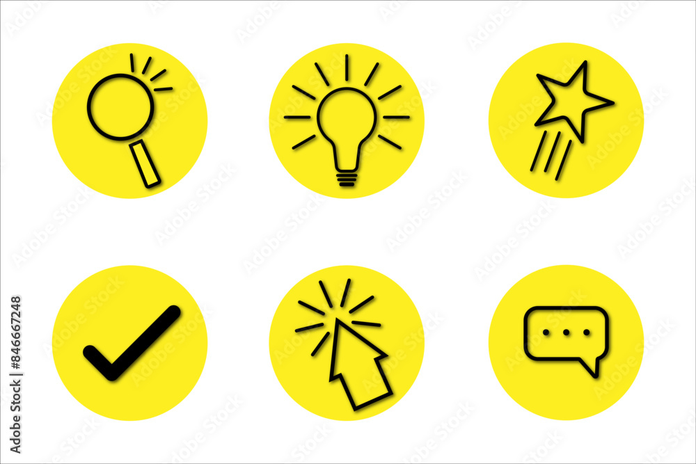 Set of directional symbols, direction arrow with check mark, approved ...