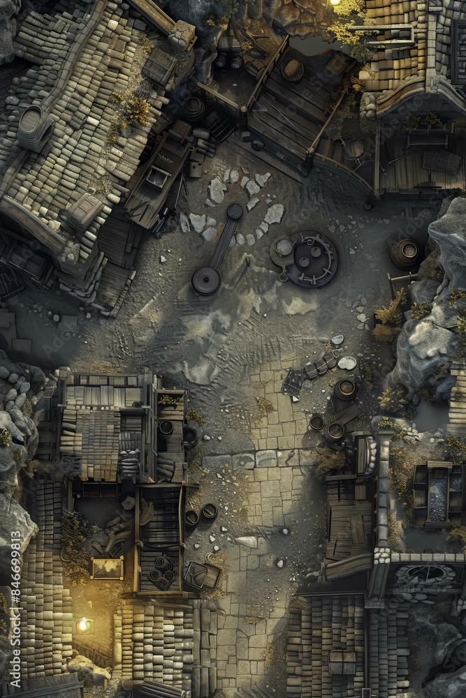 DnD Battlemap Blacksmith Shop: A fiery forge at Steelheart, where steel ...