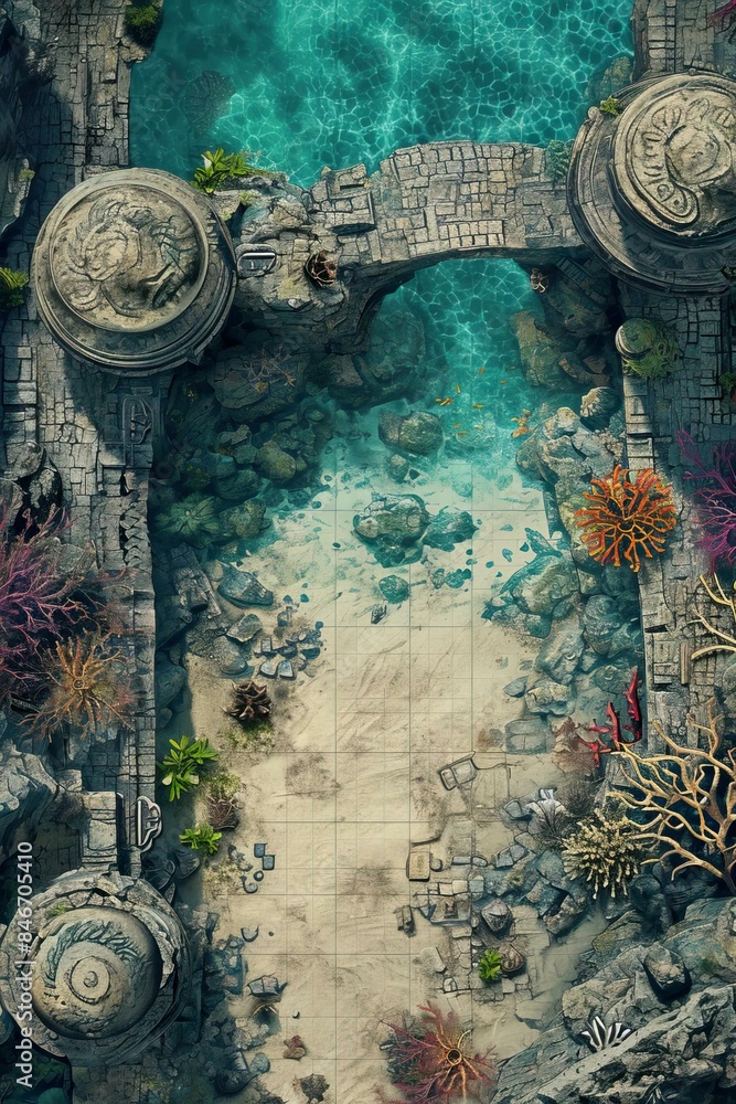 DnD Battlemap Coral Reef - Opened Doors without ID: nom(s) d'origine ...
