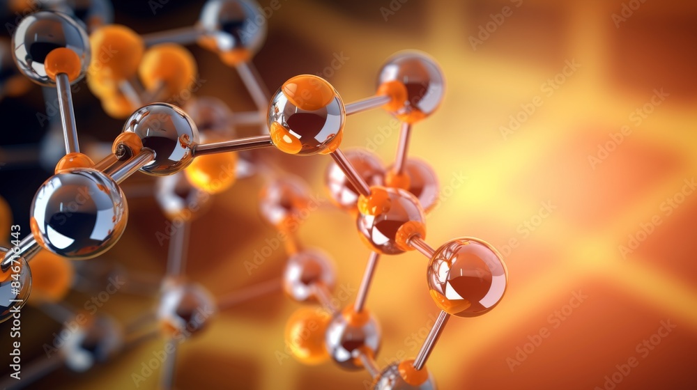 Structural Chemical Formula of Ethanol Molecule Background, 3D ...