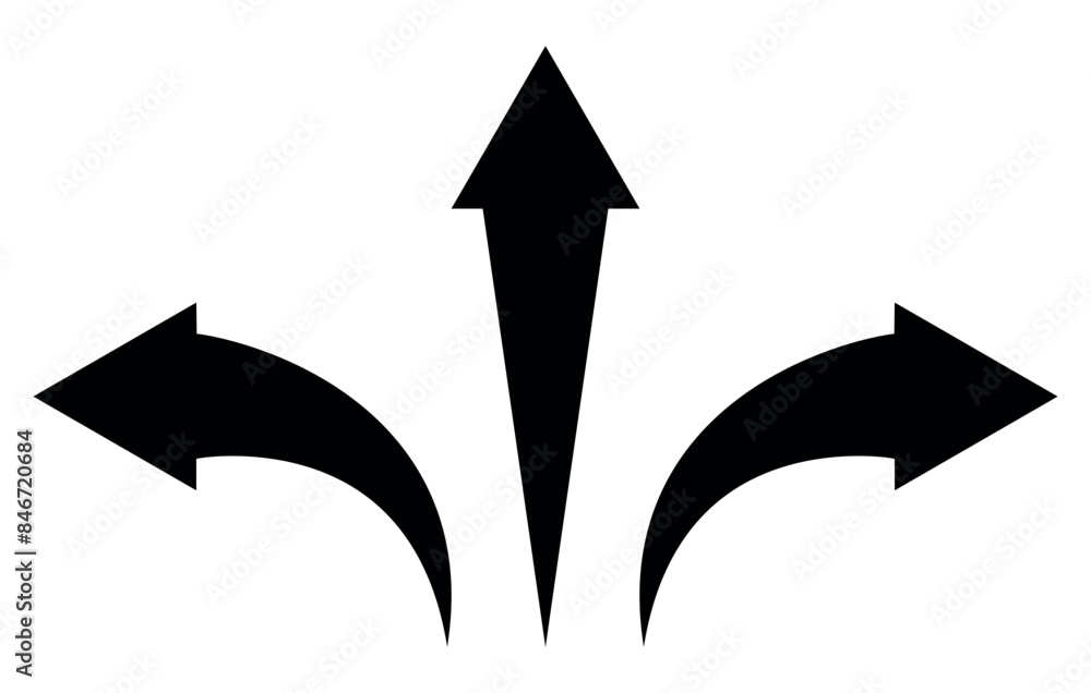 arrow shape symbol set - pointed arrow pointing to the left, right and ...