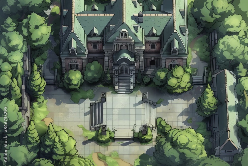 DnD Battlemap Haunted Mansion Battlemap. Sinister setting with grand ...