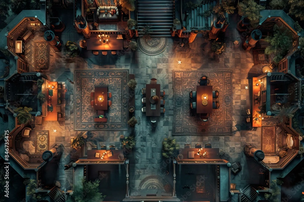 DnD Battlemap Haunted Mansion Battlemap - An eerie digital illustration ...