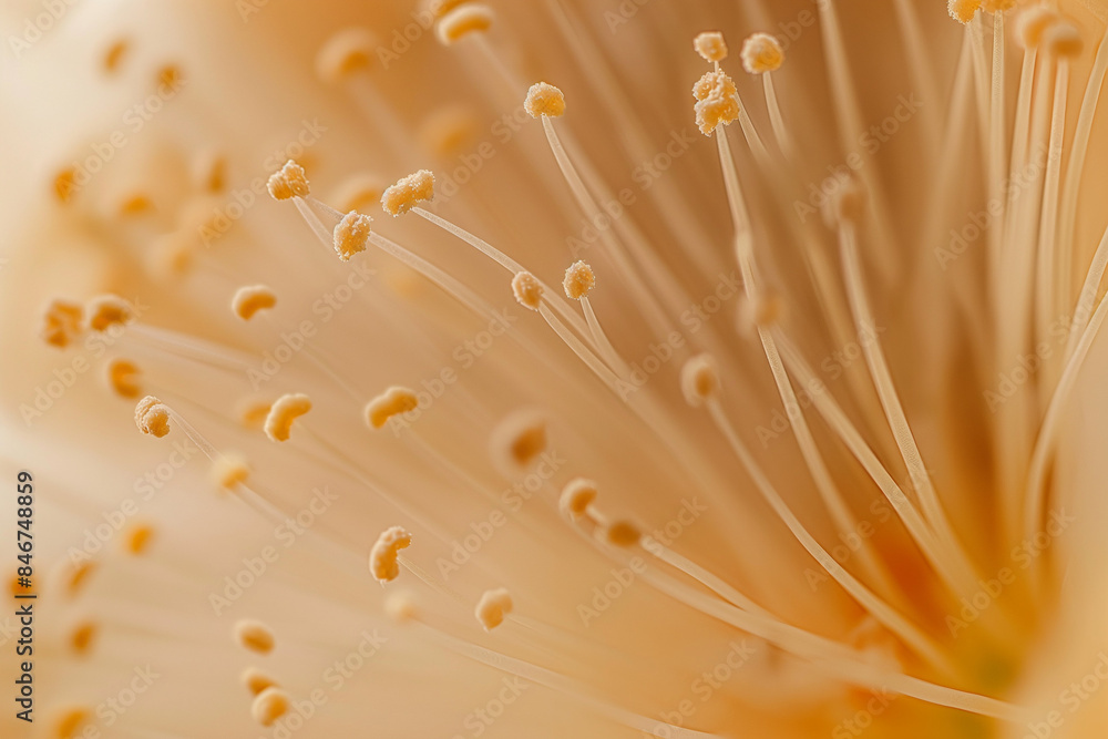 detailed image of the filaments of a flower in ultra-realistic style ...