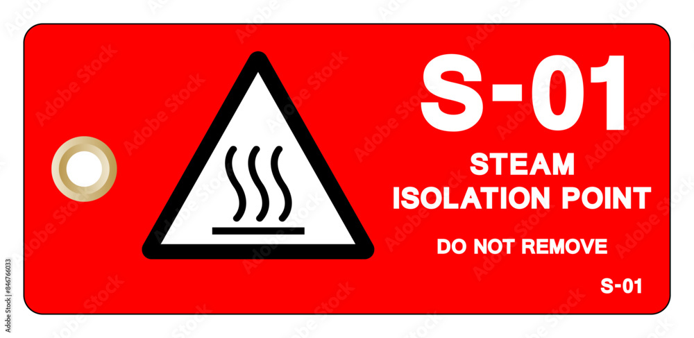 S01 Steam Isolation Point Tag Label Symbol Sign, Vector Illustration ...