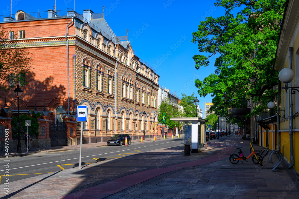 Main building of the Embassy of Brazil in Moscow. Previously known as ...