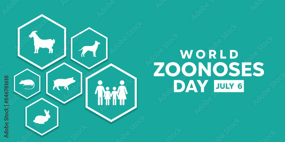 World Zoonoses Day. People icon, goat, rate, pig and more. Great for ...