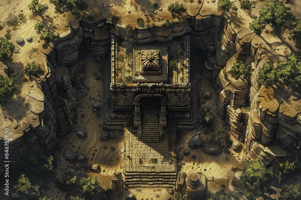 DnD Battlemap Spider Den Battlemap with Opened Doors. Stock ...