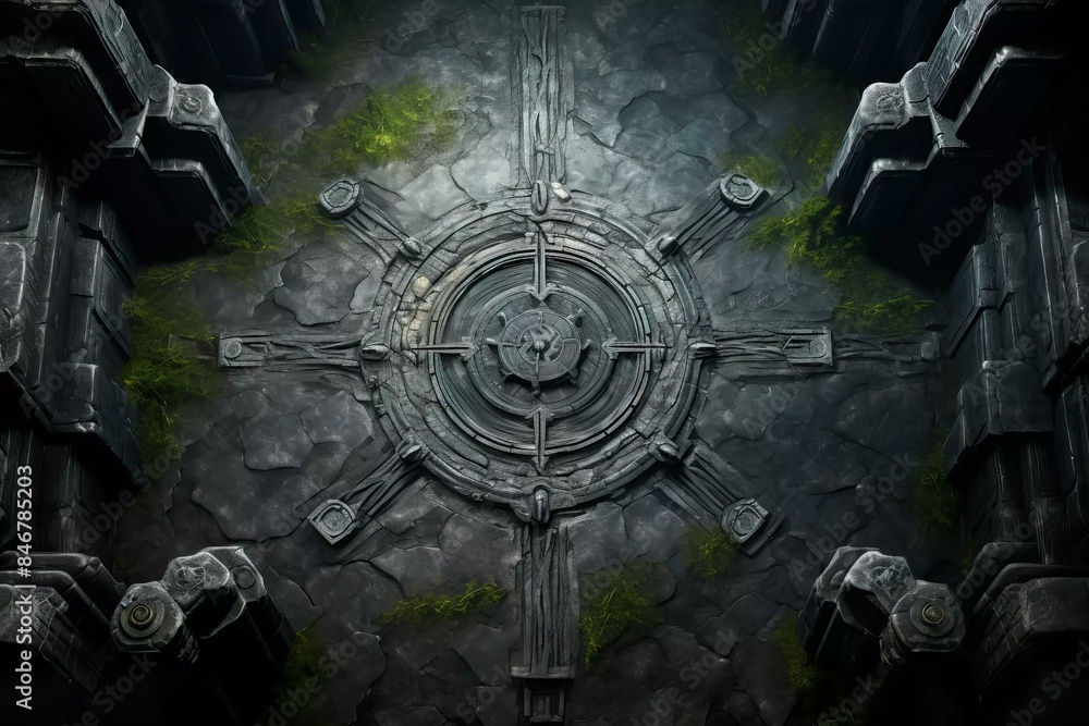 DnD Battlemap Stone crypt - An ancient burial site with intricate ...