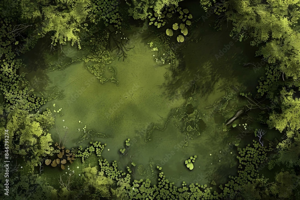 Photo & Art Print DnD Battlemap Toxic Swamp Battlemap Style., Fox