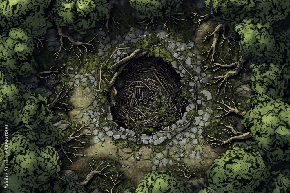 DnD Battlemap "Battlemap style map of a Wyvern Nest" - A detailed ...