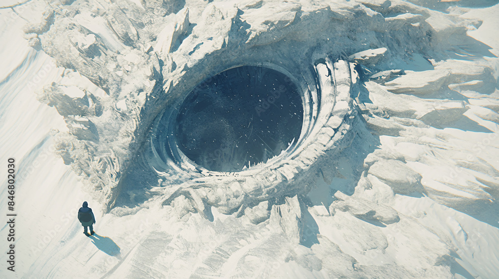 Mysterious Monstrous Footprint in Snow - Enigmatic Clue to an Icy Beast ...