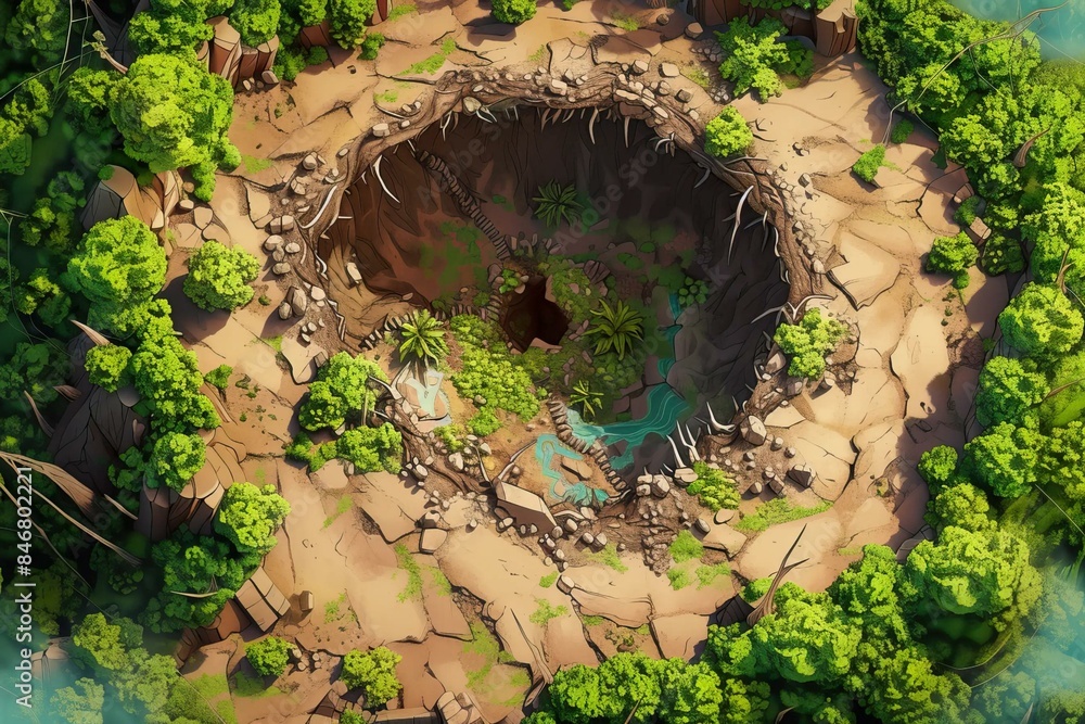 DnD Battlemap Wyvern Nest Battlemap - A detailed map of a dangerous ...