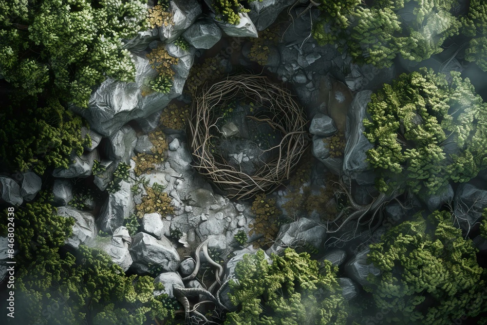 Ilustração do Stock: DnD Battlemap Wyvern Nest Battlemap Stylized ...