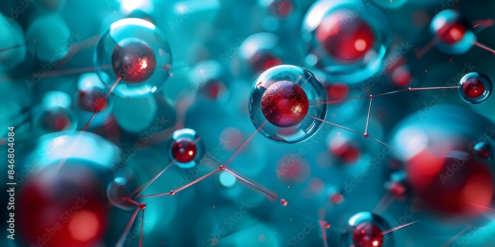 3d Model Showing Electrons Orbiting Nucleus Of Red And Blue Spheres Concept 3d Modeling