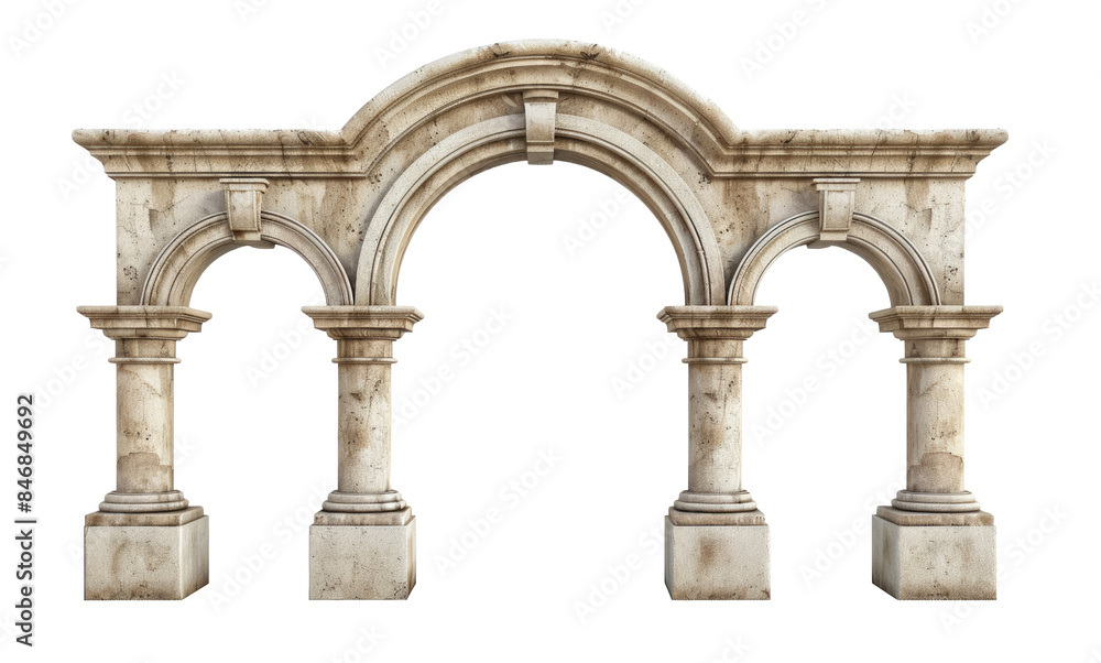 antique arch with column ionic order, Ancient Classic Greek pillar ...
