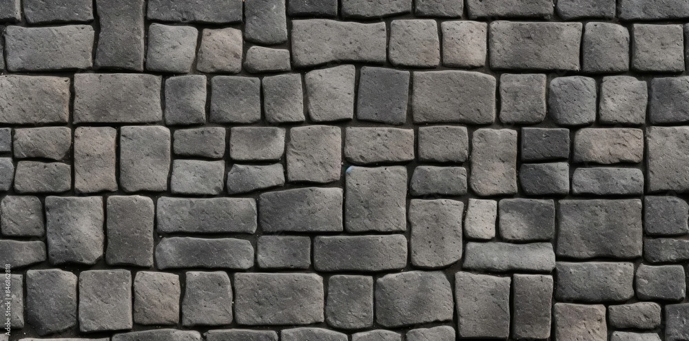 permeable paving texture featuring a variety of gray stones, including ...