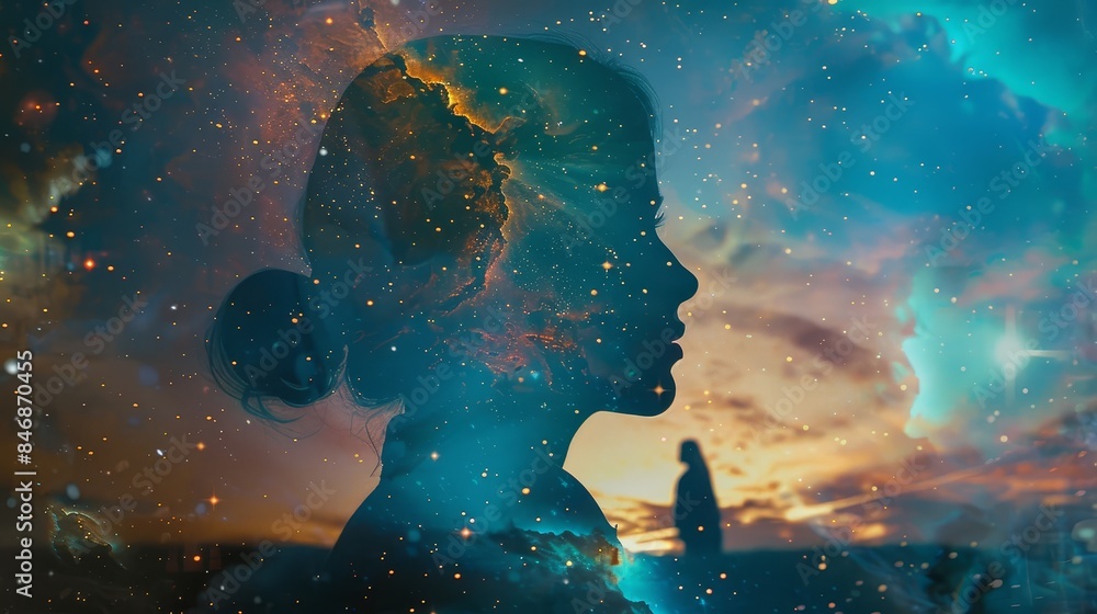 Enchanted astronomy class taking place under the captivating starry ...