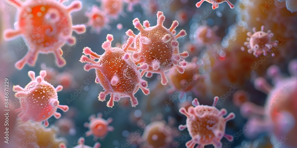 Visual representation of Conidiobolus coronatus fungus inducing nasal ...