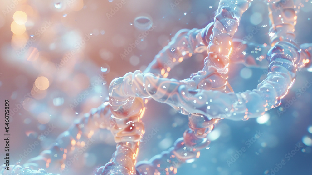 Digital Genetic Engineering - Abstract DNA Helix and Molecule Structure ...