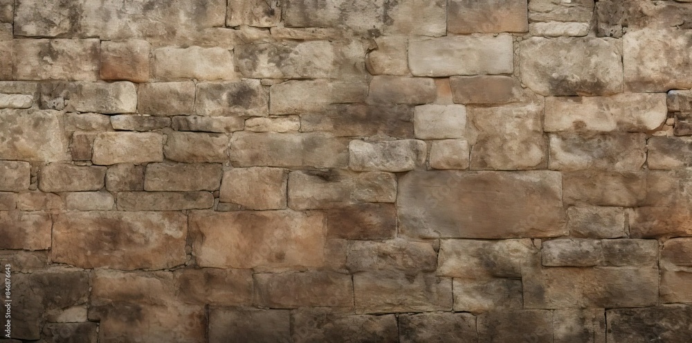 castle wall texture featuring a stone wall and a large rock Stock ...