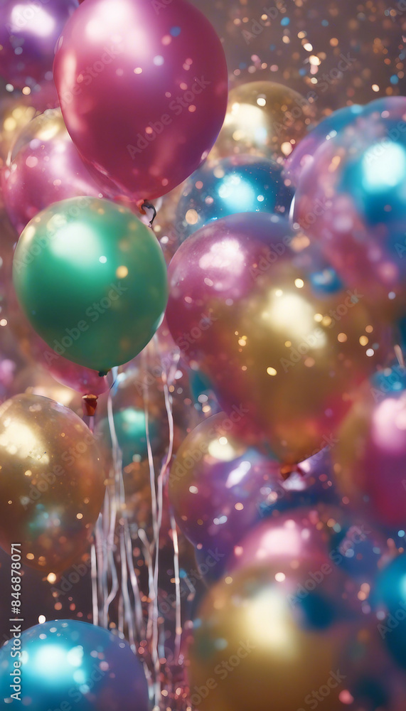 Glitter Balloons shiny sparkles birthday colorful balloons and party ...