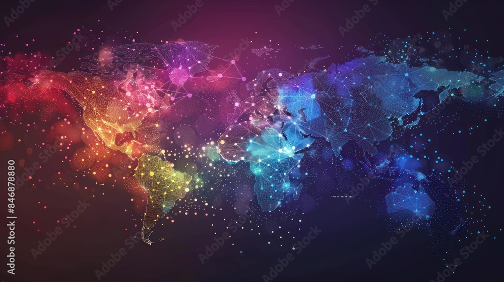 Illustrate the interconnectedness of our world in a captivating stock ...