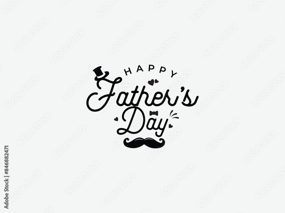 Happy father's Day typography design. Fathers Day vector font ...