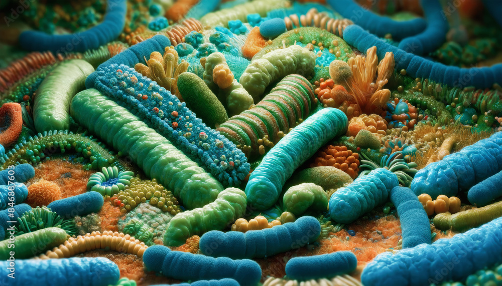 Representation macro view of gut bacteria and microbes in Digestive ...