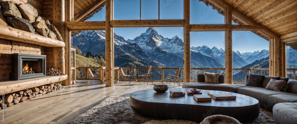Stunning views of luxurious cabins in the Swiss Alps with breathtaking ...