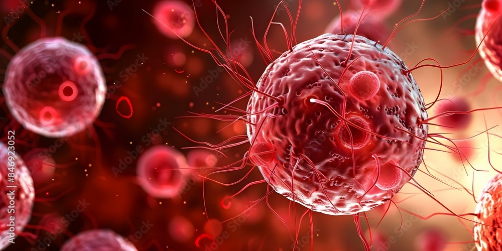 Basophils Releasing Histamine in Allergic Reaction A 3D Rendering ...