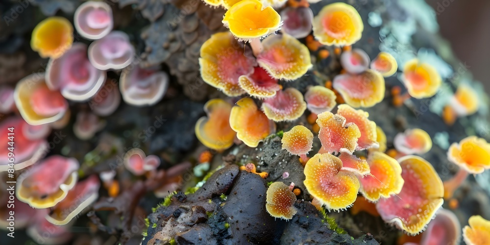 Colorful Fungal Infestations Under Microscope in a Contaminated Setting ...