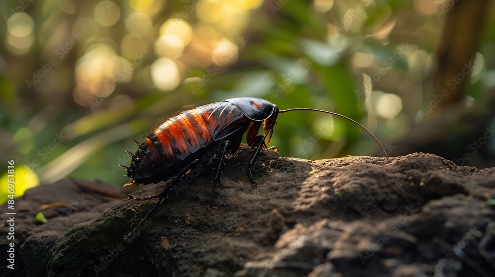 Madagascar hissing cockroach Gromphadorhina portentosa known as hissing ...