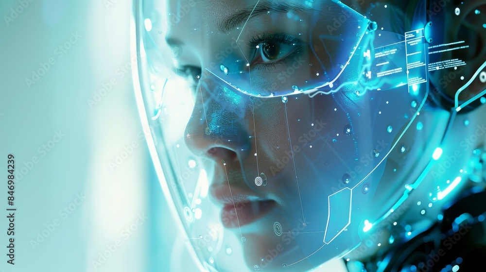 Visionary woman shaping the future with innovative ideas and modern ...