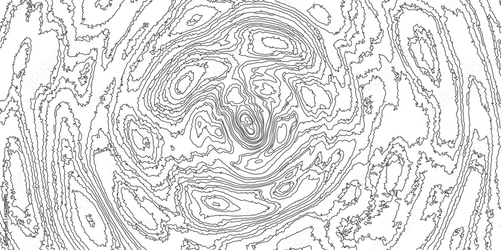 Poster Difference type of topography contour map look like modern ...