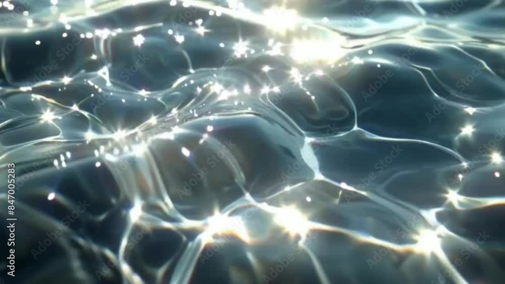 An animation depicting high-quality light reflection on water. It shows ...