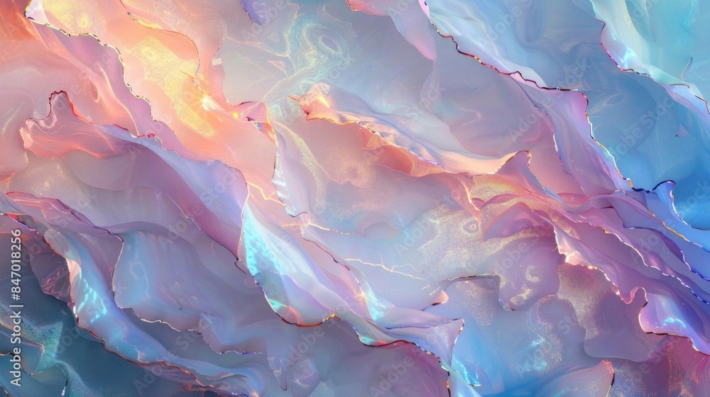 Glowing abstract opal background with layers of translucent colors and ...