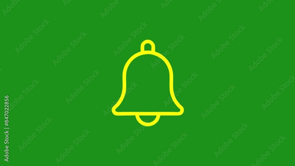 Notification Bell icon with green screen. green screen template of red ...