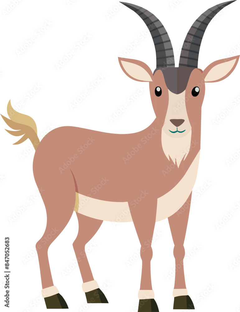 Cute and Colorful Goat Cartoon Icon Vector - Perfect for Kids' Art ...