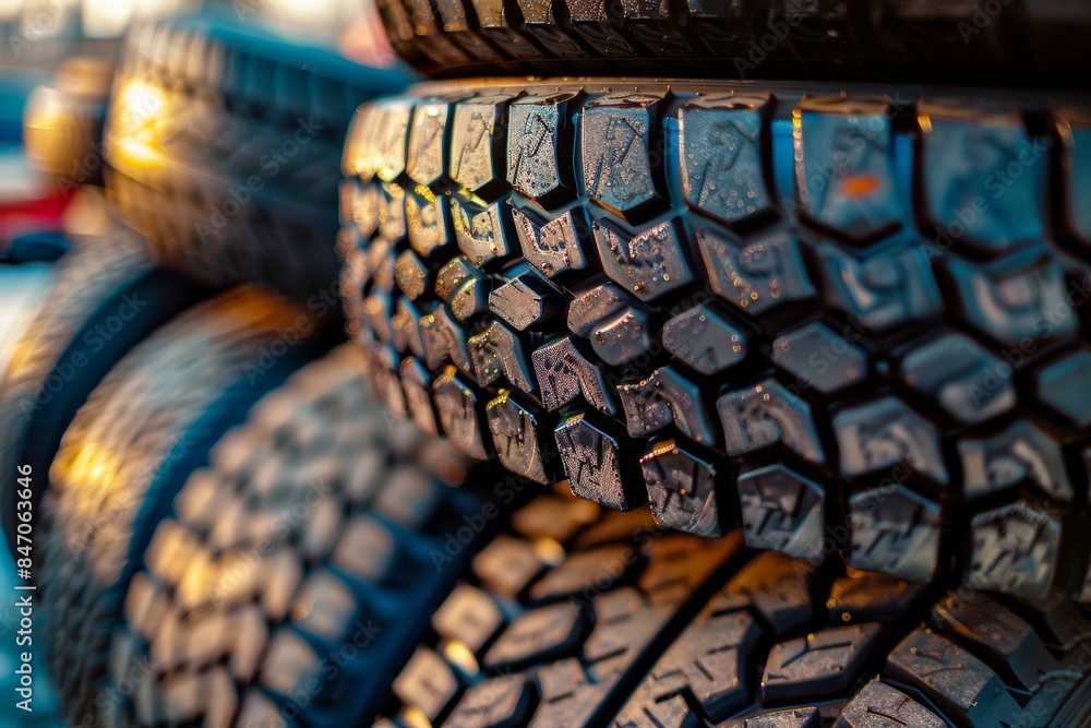 Variety of Brand New Tires Ready for Installation - Different Sizes and ...