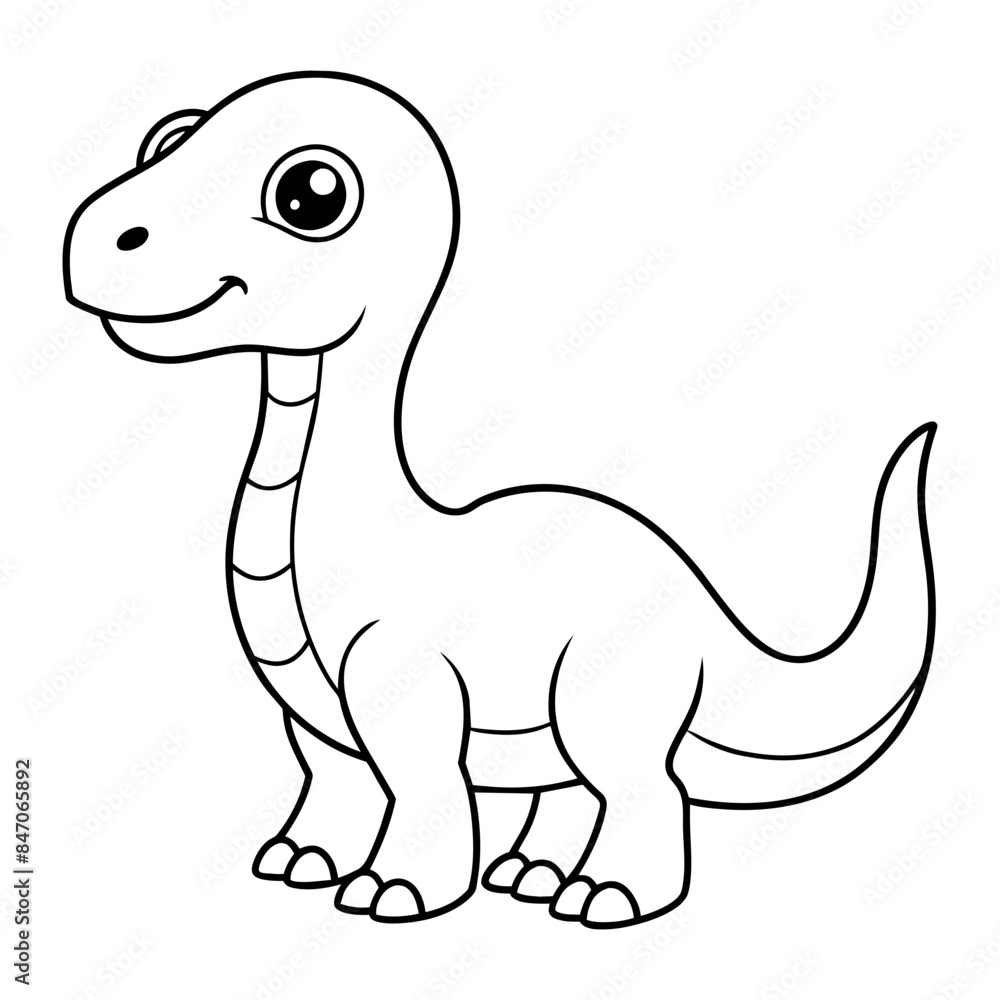 Dinosaur Vector Illustration Line Art - Dinosaur Line Art Silhouette ...