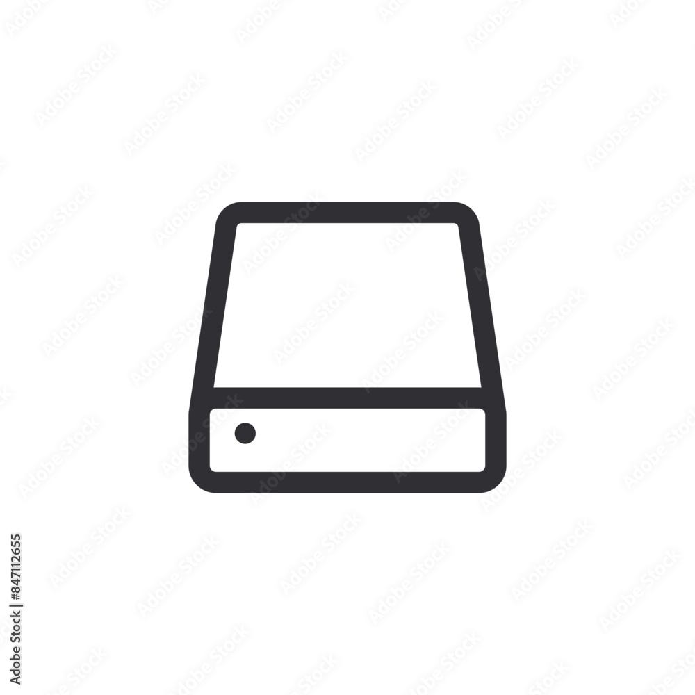 HDD icon. Hard drive icon. Portable power bank. Disk pictogram. Hard ...