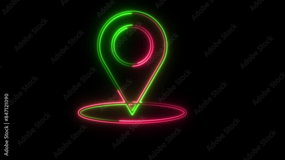 Location icon animation.A location icon typically represents a map ...
