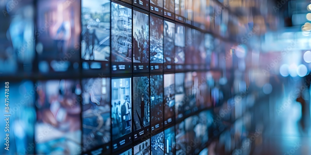 Wall covered in crime scene photos suspect profiles and investigation ...