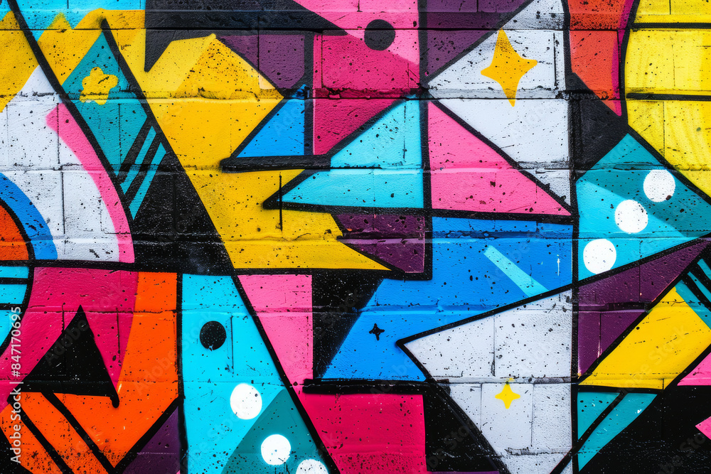 Colorful urban wall graffiti background. Creative city street art ...