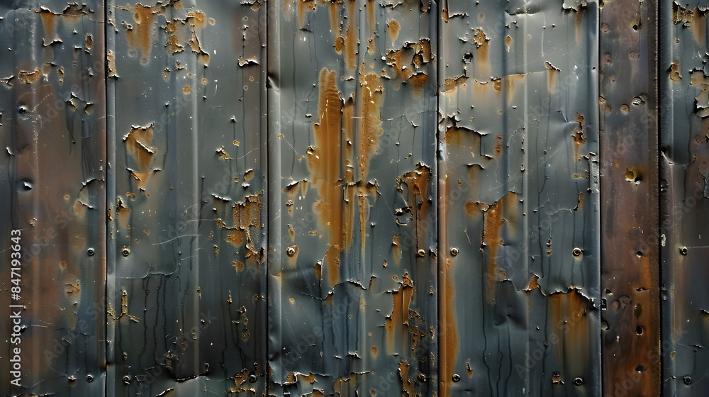 Worn out metal surface with jagged edges texture, showcasing rust and ...