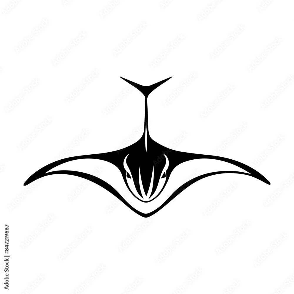 Manta logo or modern line icon. Vector line art and icon design with ...
