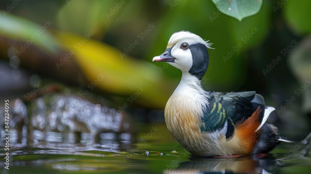 The cotton pygmy goose a tiny duck breeds in Asia and Southeast Asia ...