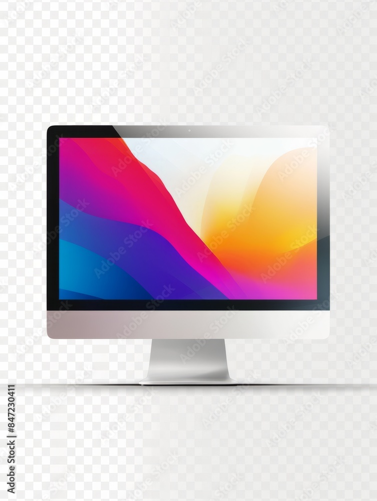 Modern desktop computer on transparent background cutout, PNG file ...