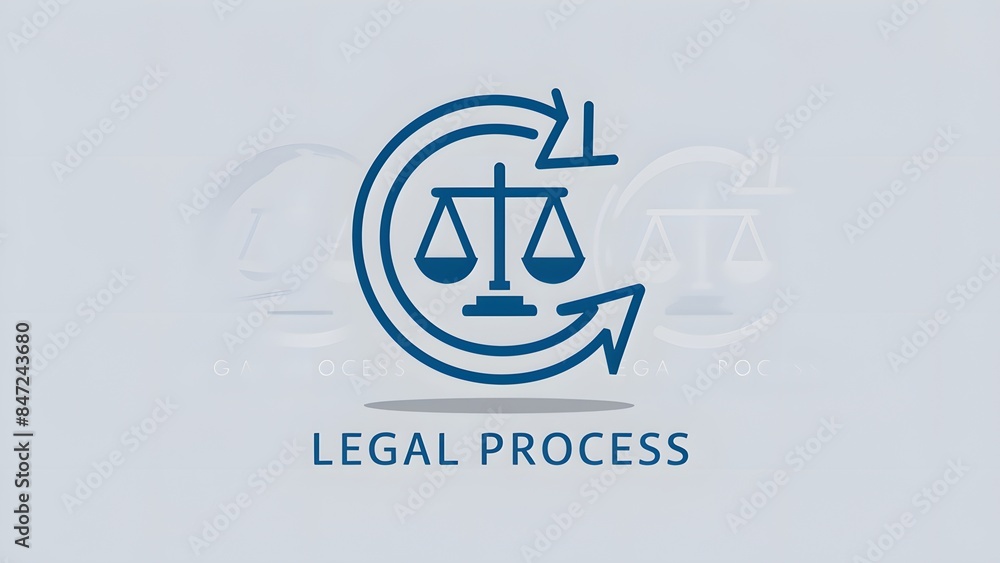 A blue icon with a circular arrow design, encompassing a symbol of a ...